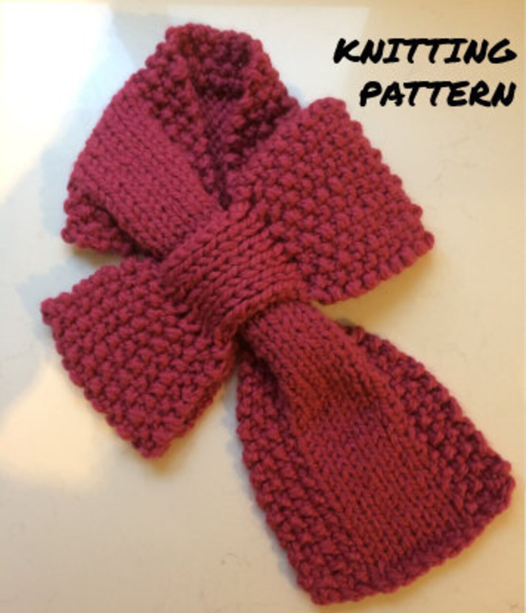Bow Scarf - Knitting Pattern PDF - Etsy