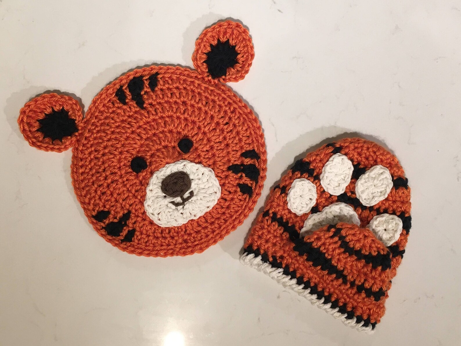 Tiger Potholder & Tiger Paw Pot Grabber Crochet Pattern PDF - Etsy