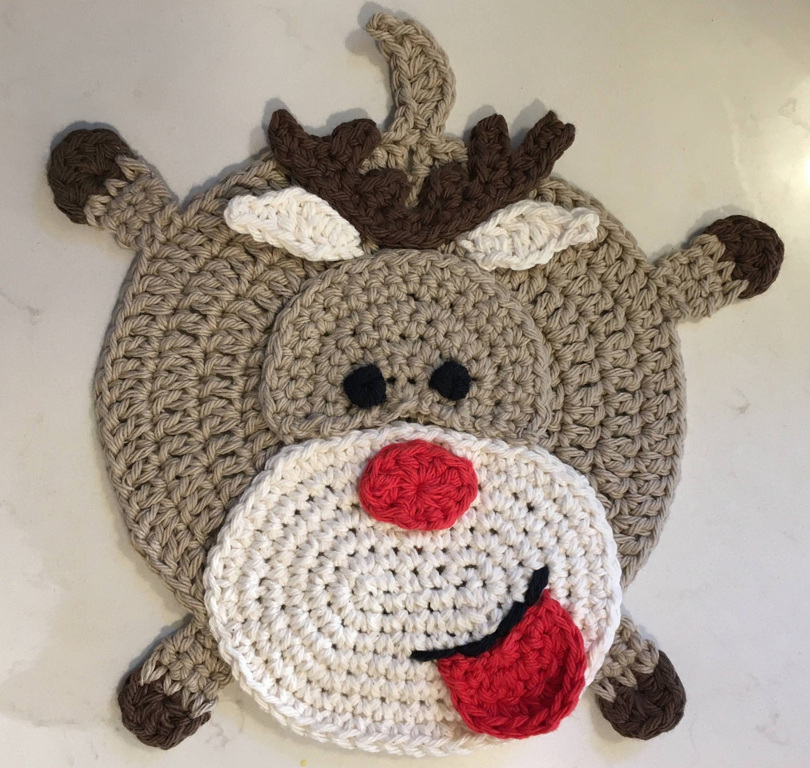 Snowman & Reindeer Potholders Crochet Pattern PDF - Etsy