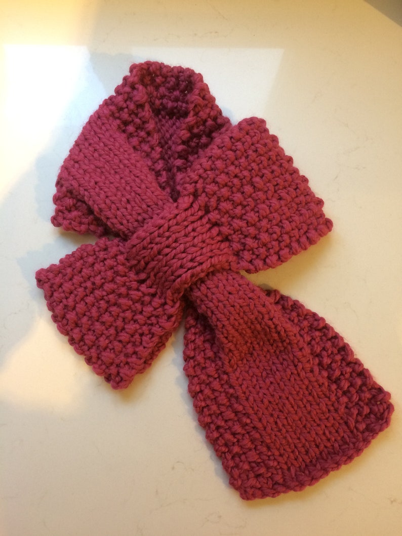 Bow Scarf Knitting Pattern PDF - Etsy