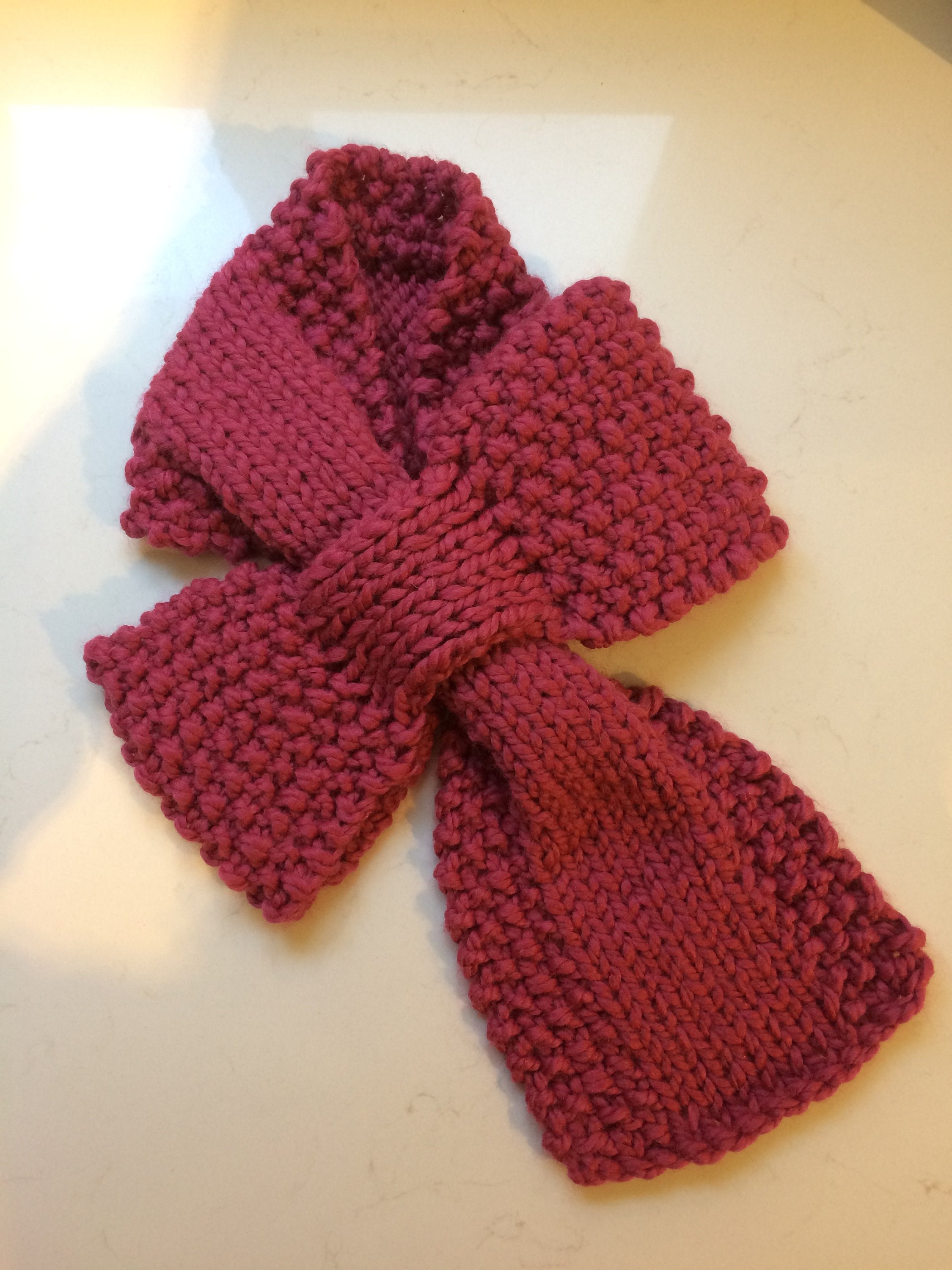 Bow Scarf Knitting Pattern PDF - Etsy