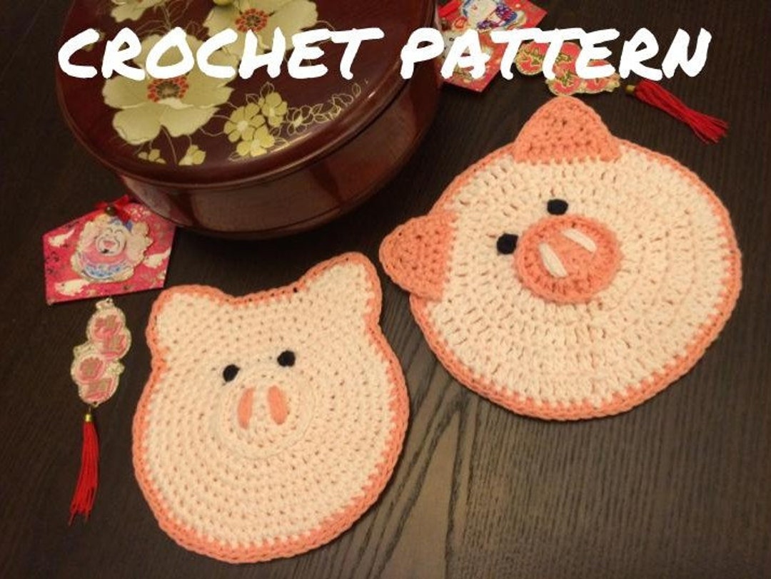 Piggie Potholder Duo - Crochet Pattern PDF - Etsy
