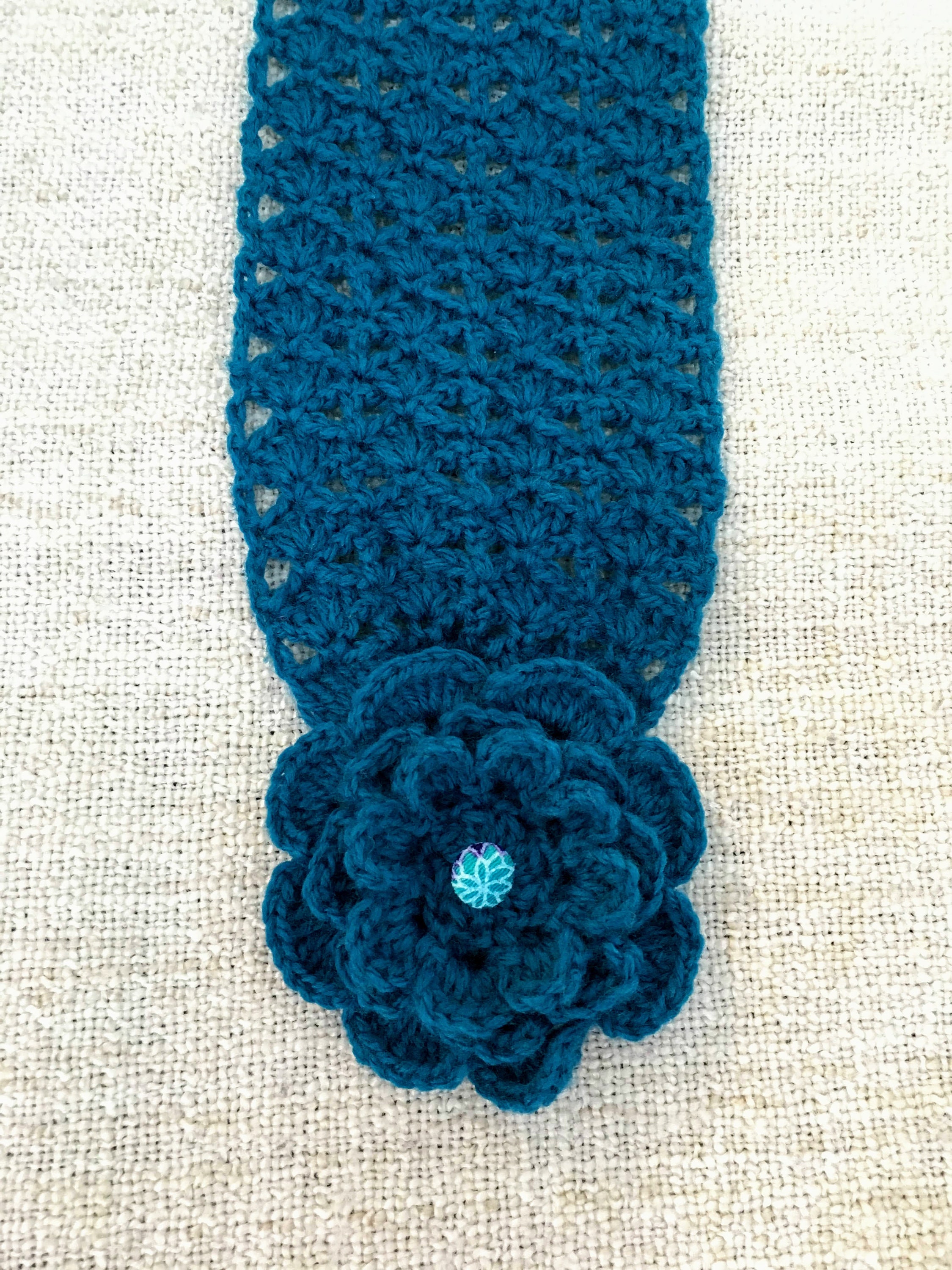 Flower Keyhole Scarf/ Ascot Crochet Pattern PDF | Etsy