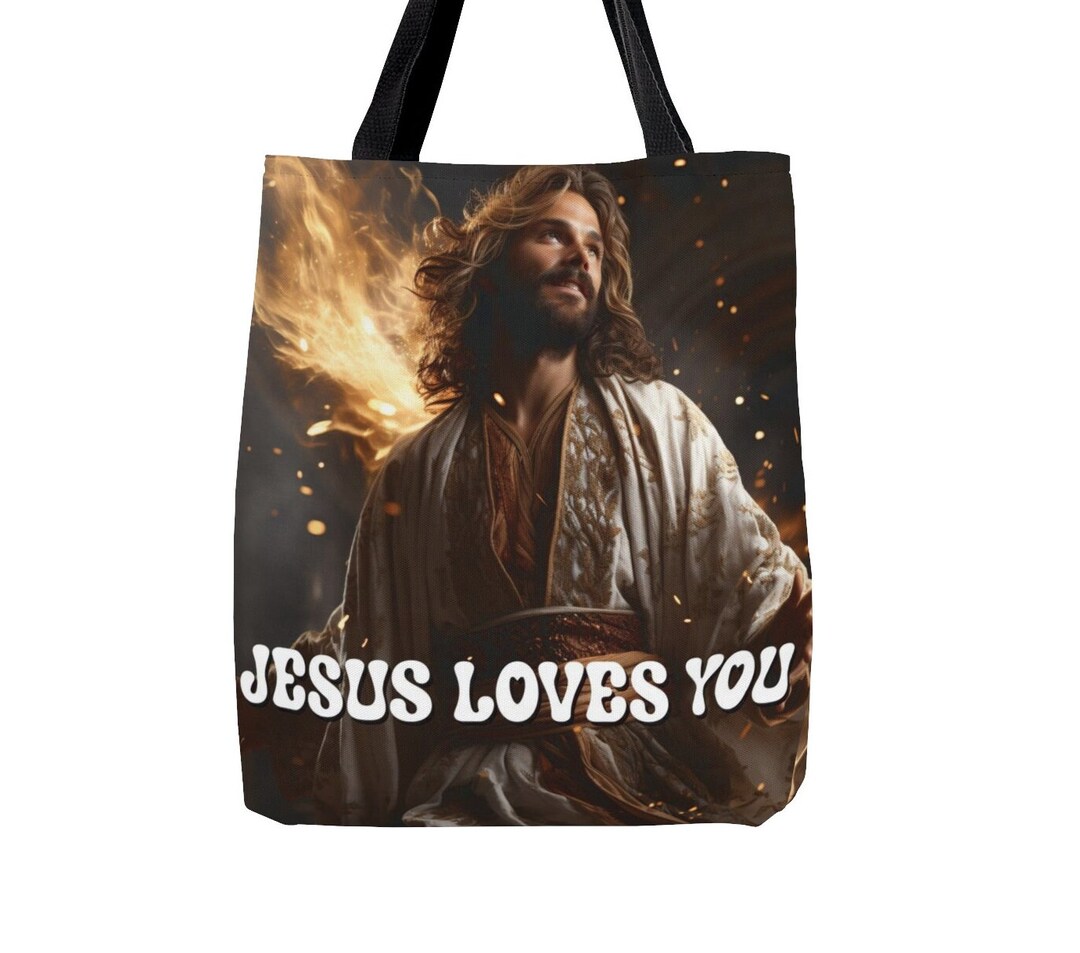 Christian Tote Bag, Jesus Loves You, Love Like Jesus, Christian Tote ...