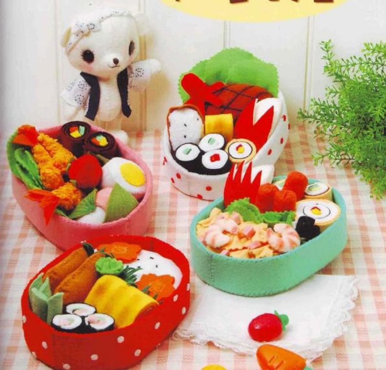 Japanese Food Felt Toy Sewing Ebook Patterns / PDF /instant Download - Etsy