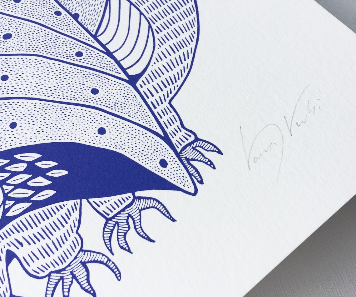 Choose Colour - A3 Fine Art Print - Harpy ‘sleepy Bird Women’ Outline ...