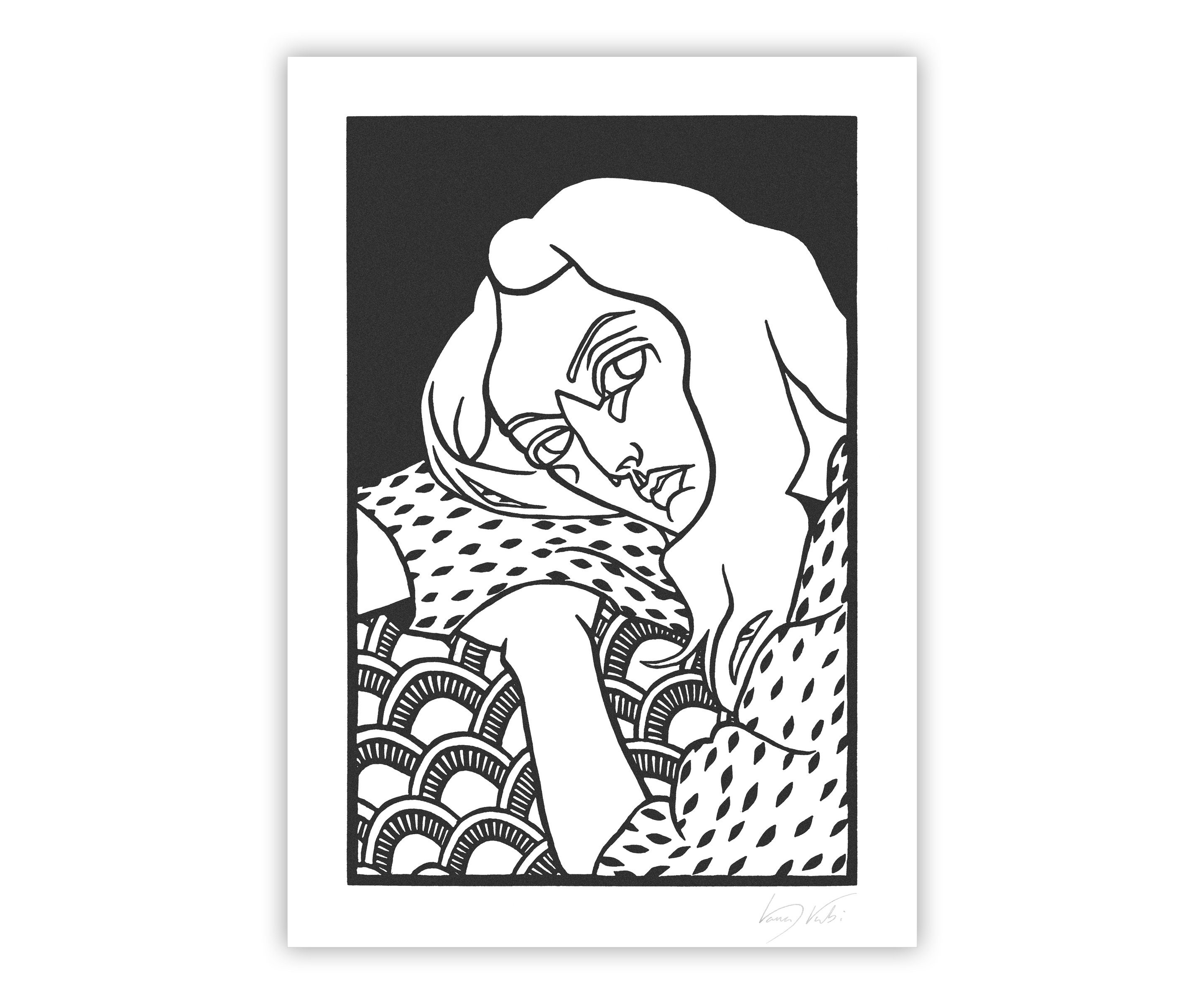 Choose Colour - A4 Fine Art Print - ‘laura Leaning’ - Digital ...