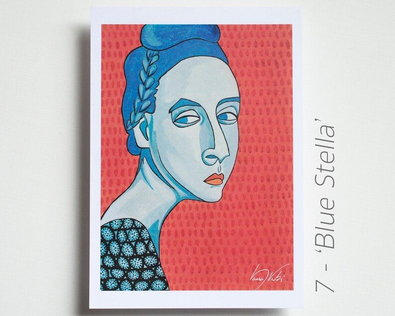 Set of 2 A5 Postcard Art Prints Hand Signed by Artist - Etsy