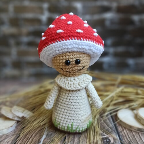 Mushroom Crochet Pattern Toadstool Amigurumi Mushroom Crochet - Etsy