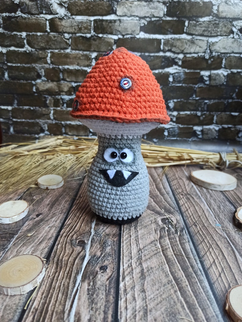 Creepy Mushroom crochet pattern toadstool Amigurumi halloween | Etsy