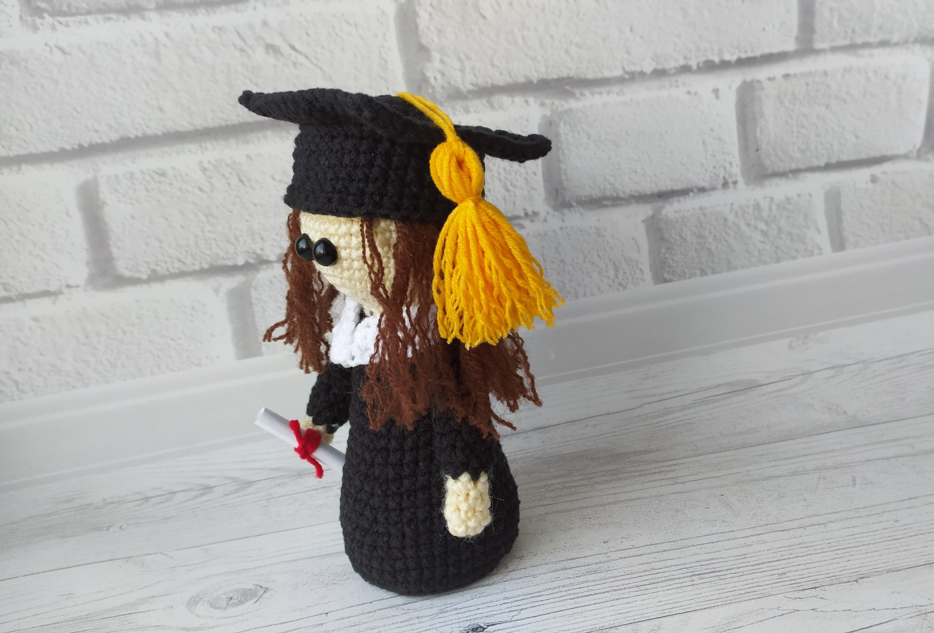 Graduation Doll Crochet Pattern Graduate Doll Toy Crochet Pattern ...