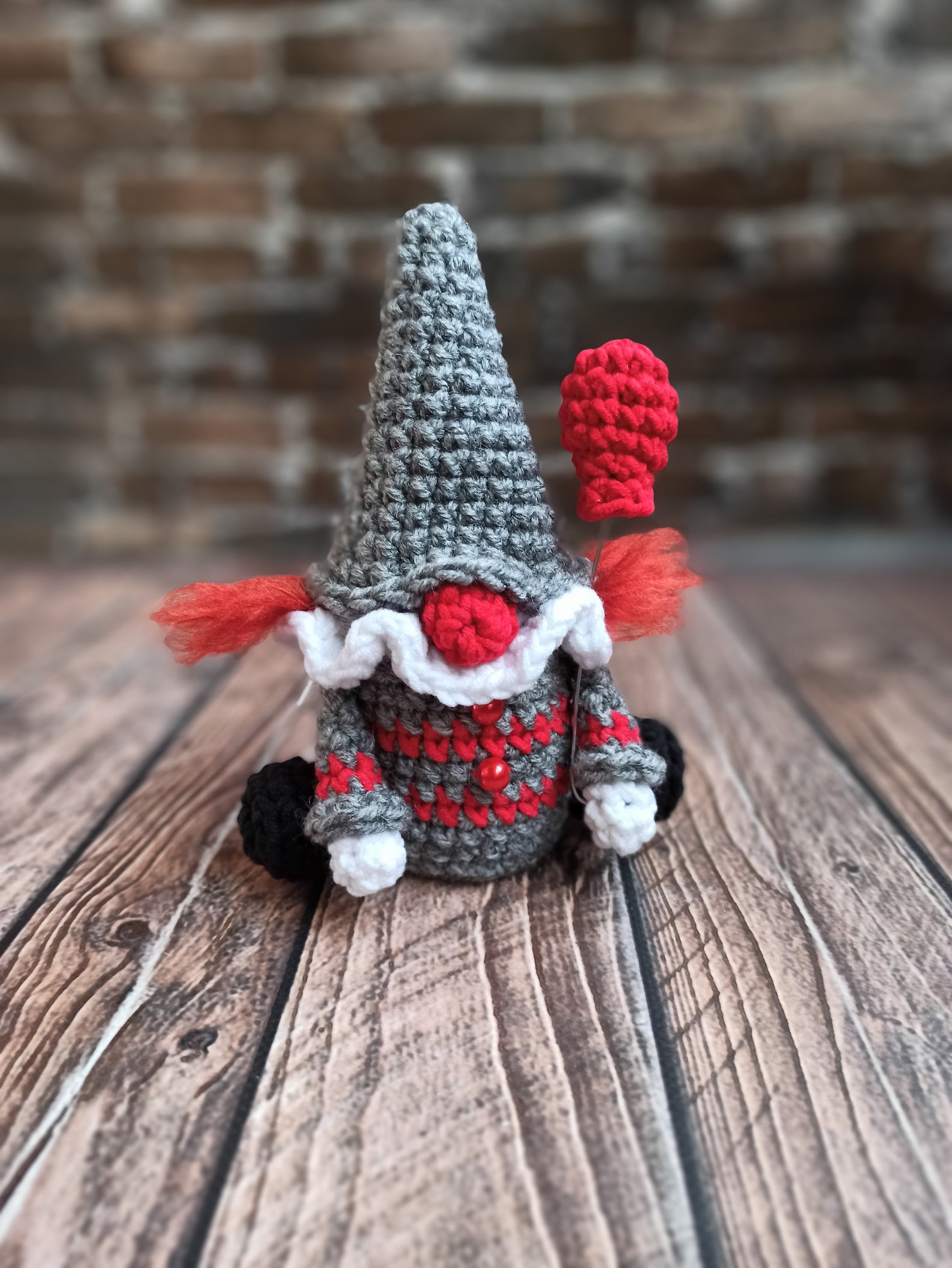 Mini Creepy Gnome Crochet Pattern Clown Tutorial Gonk Crochet - Etsy