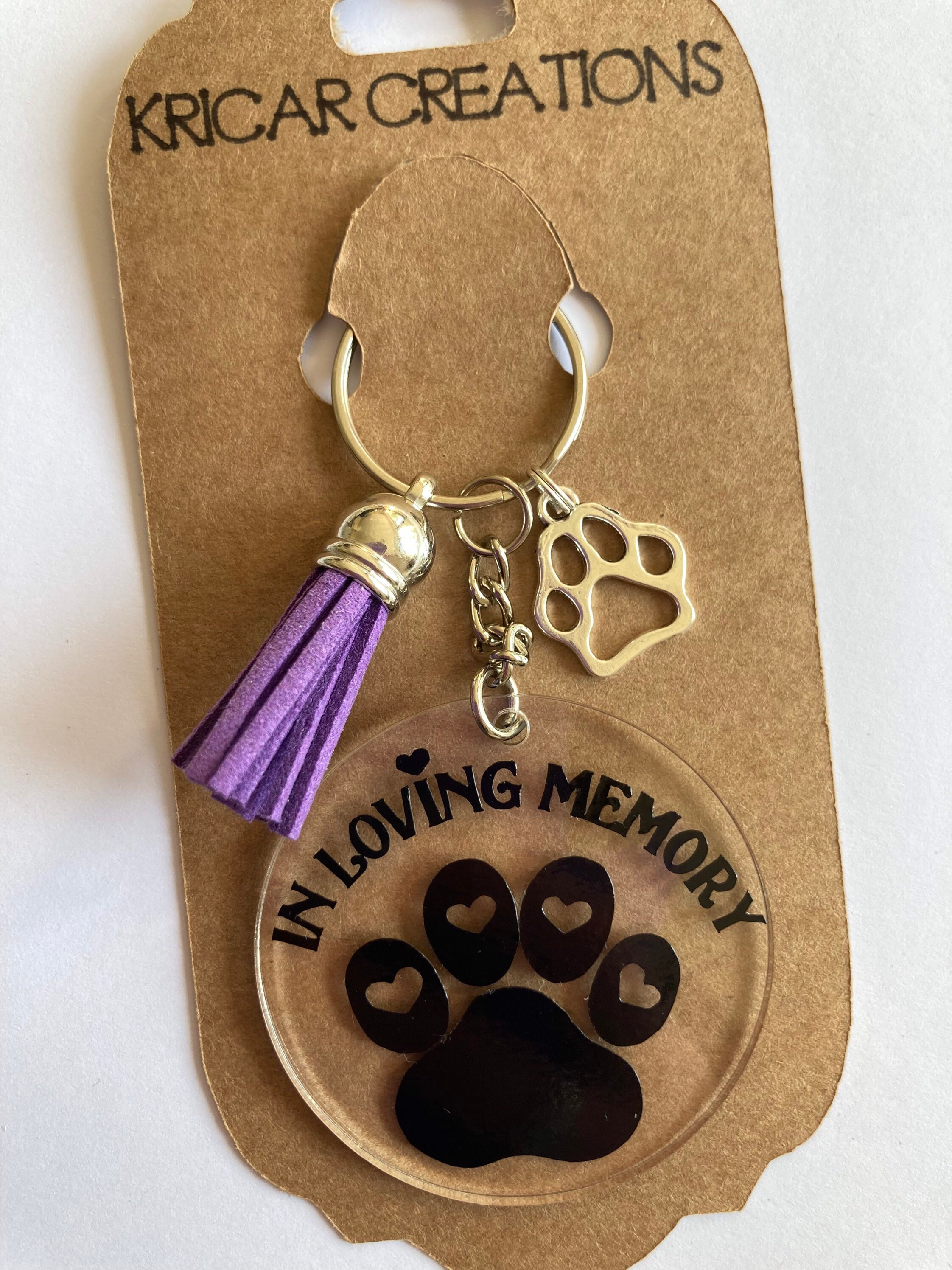 Haustier Trauer Schlüsselanhänger In Memory of Cat Dog Acryl | Etsy