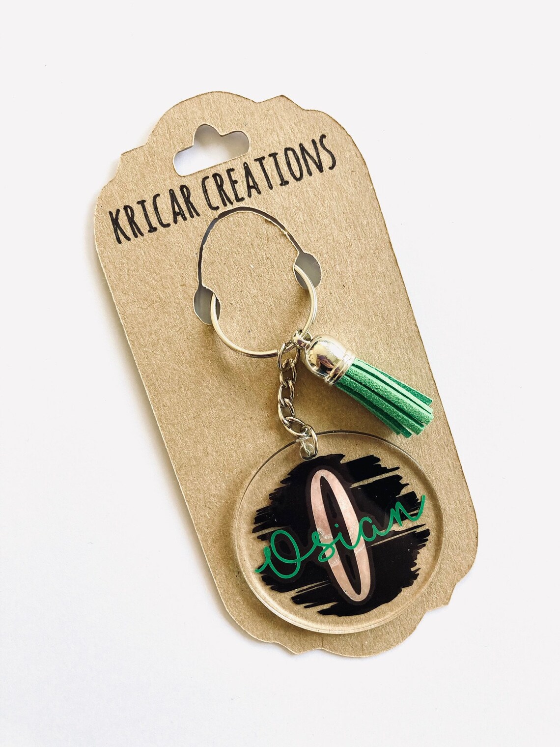 Personalised Name Keyring Acrylic Circle Keychain With - Etsy