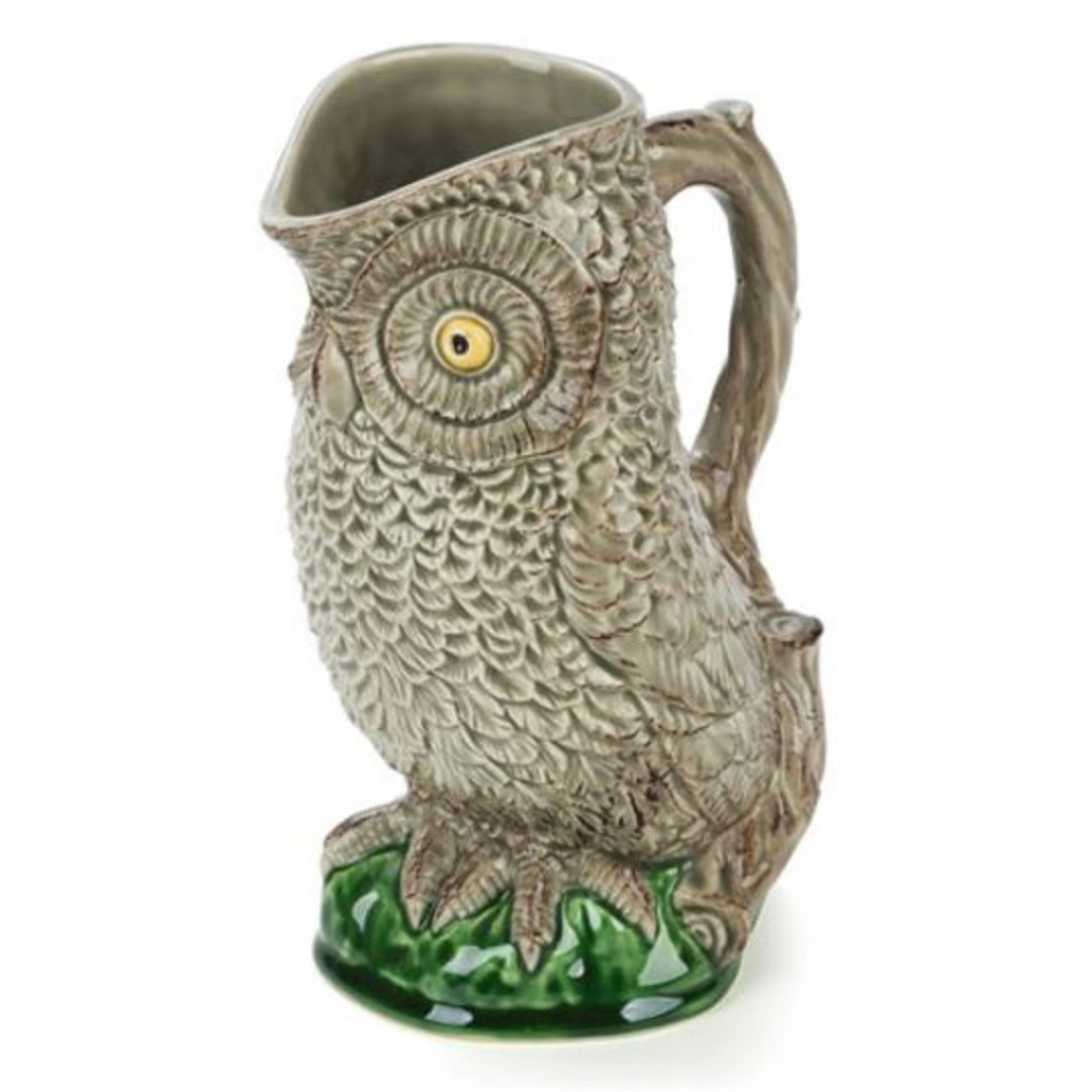 Pitchers Pitcher Owl, Bordallo Pine, Artistic Ceramics, Handmade ...