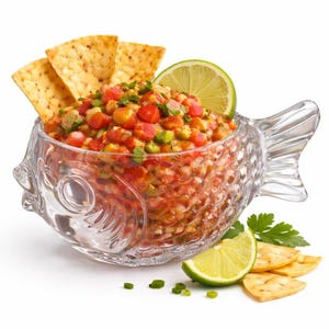 Fish Tiki Glass Bowl: Candy, Ice Cream, Seafood Dip Dish - Etsy