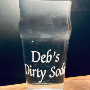 Vintage Style Retro Dirty Soda Fountain Glass 16 Oz Personalized Pint ...