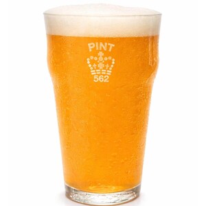 British Crown Imperial Pint Glass Etched England Beer Glass 20 Oz - Etsy