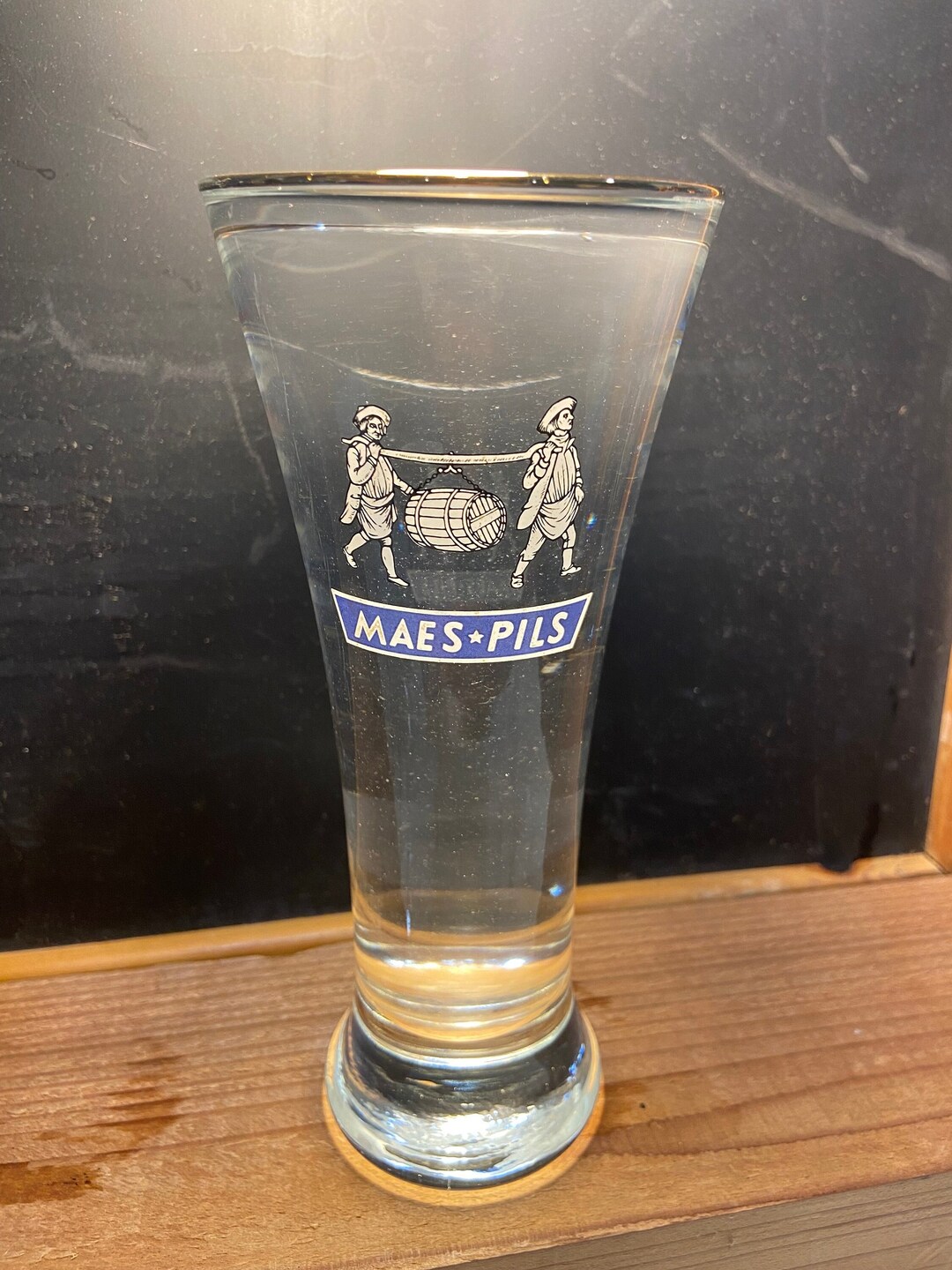 Rare Vintage Belgian Beer Glass Flare Pilsner Maes Pils by Alken-maes ...