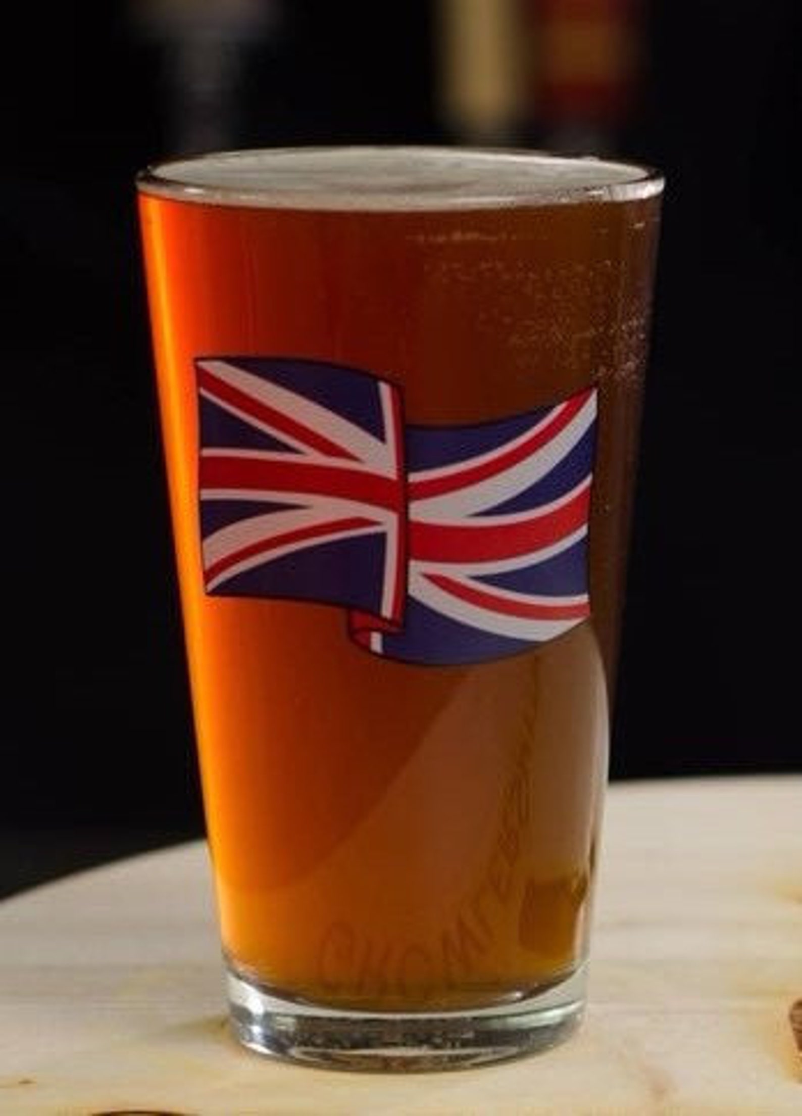 Union Jack Flag Beer British Pint Glass 16 Ounces - Etsy