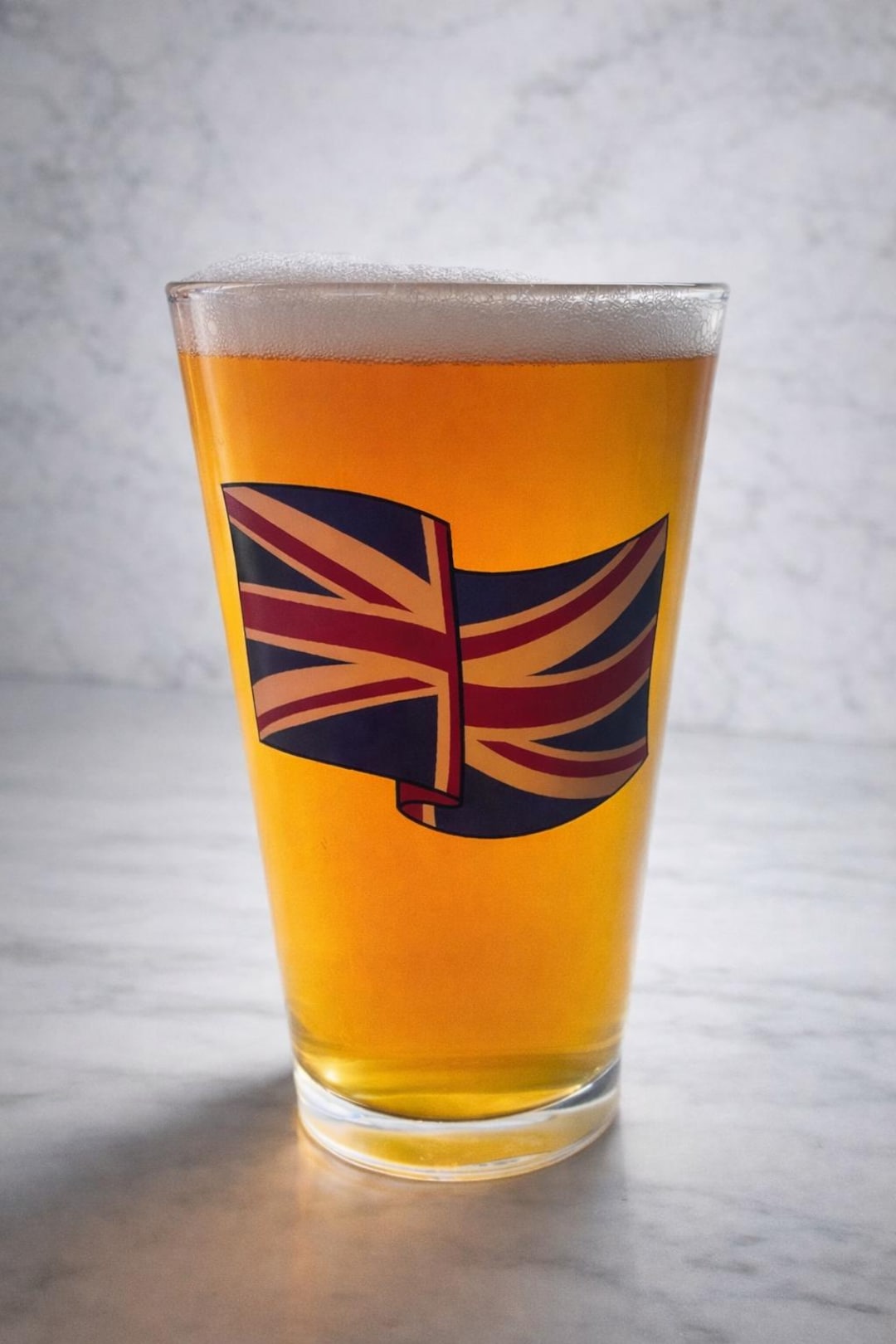 Union Jack Flag Beer British Pint Glass 16 Ounces - Etsy