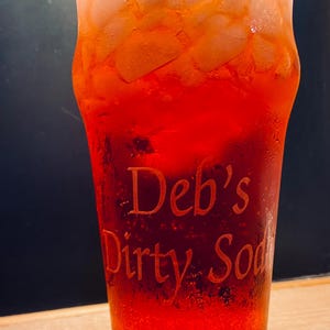 Vintage Style Retro Dirty Soda Fountain Glass 16 Oz Personalized Pint ...