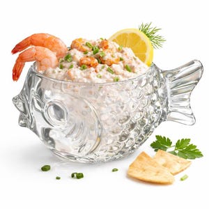 Fish Tiki Glass Bowl: Candy, Ice Cream, Seafood Dip Dish - Etsy