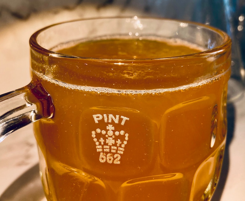 British Stamped Imperial Crown UK "pot" Pint Dimpled Mug English Ale ...