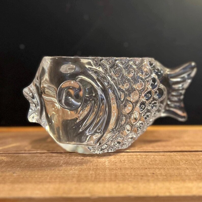 Fish Tiki Glass Bowl: Candy, Ice Cream, Seafood Dip Dish - Etsy
