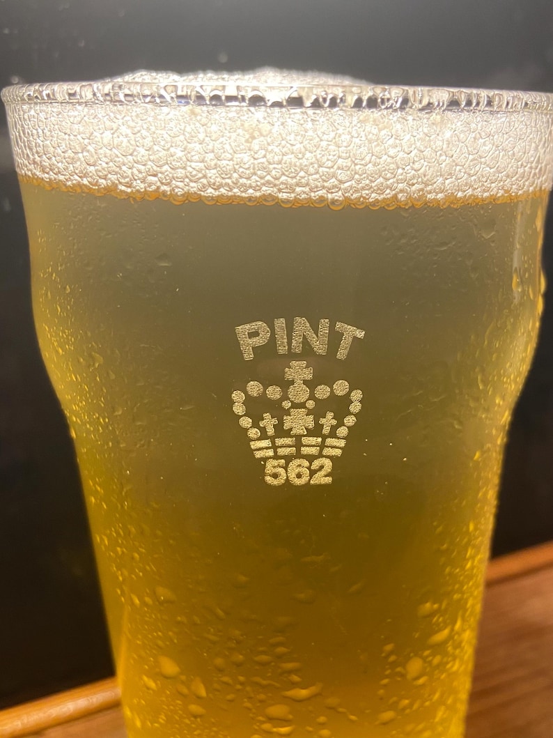 British Crown Imperial Pint Glass Etched England Beer Glass 20 Oz - Etsy