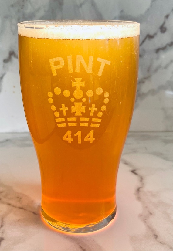 The Kings Pint British Stamped Imperial Pint Stout Beer Glass | Etsy