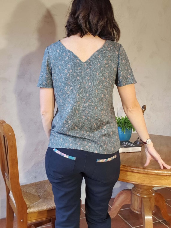 Top Female Fluid Décolleté in the Back - Etsy