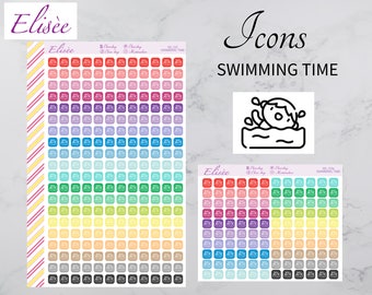 Swimming Lesson Planner Stickers Swimming Stickers Erin - Etsy Australia