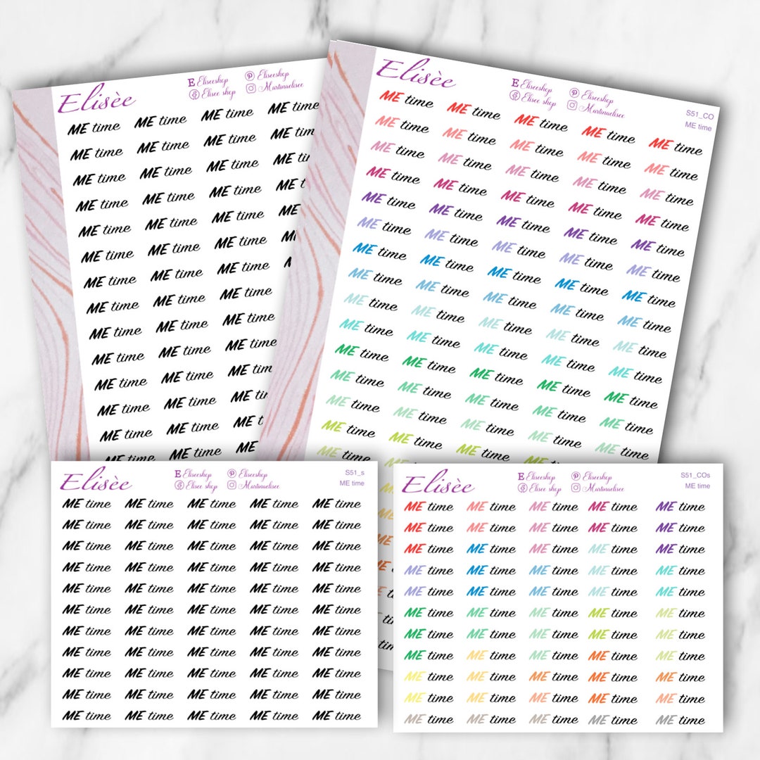 S51 Script Sticker me Time Sticker Planner Sticker / Erin Condren ...