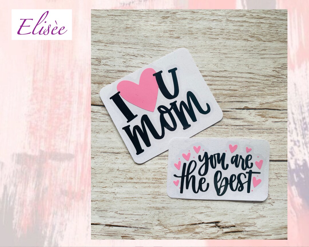 VINYL DECAL_MOM LOVE, Lettering, Mom is the Best, Stickers, Name ...