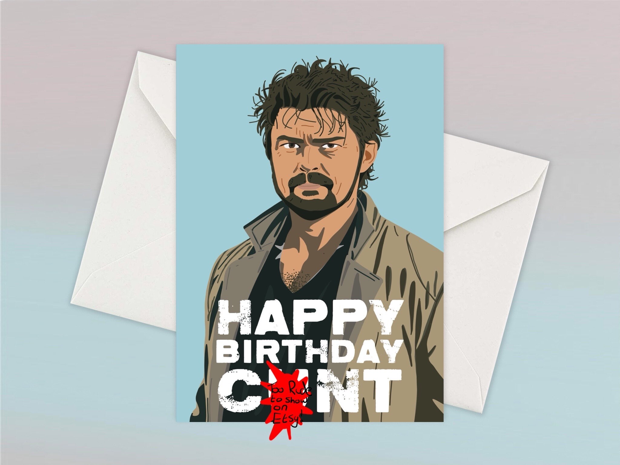 Billy Butcher Birthday Card the Boys TV Series Happy Birthday C Word ...