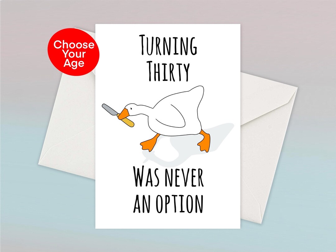 Goose Meme Birthday Card Happy Birthday, Duck With Spoon Personalised ...
