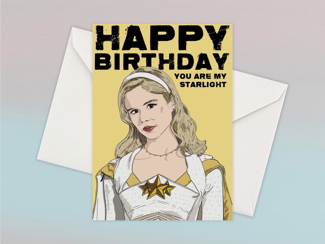 Starlight Birthday Card the Boys TV Series Happy Birthday Homelander ...
