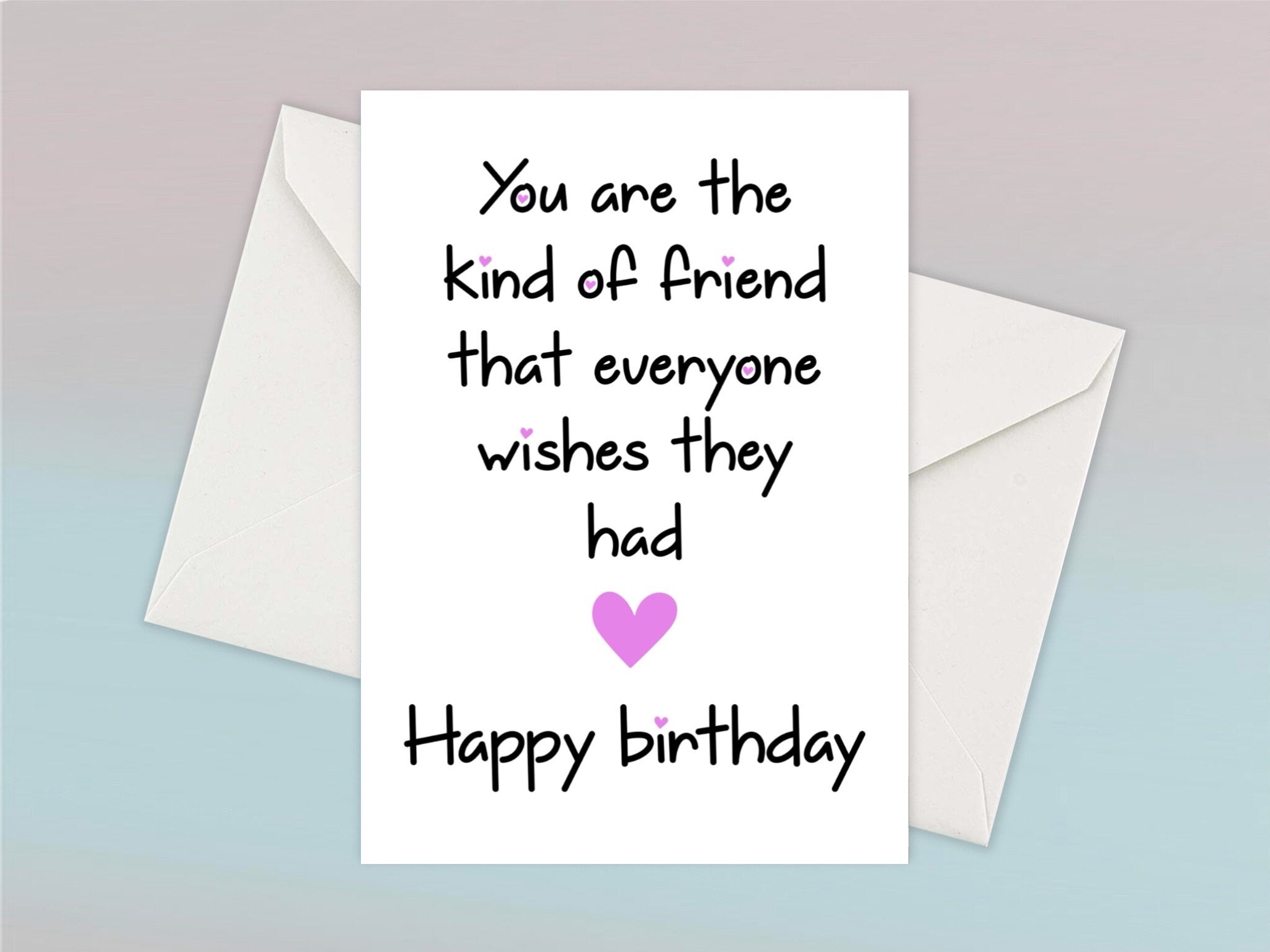 Happy Birthday Card Special Friend Cute Card for Her, Card for BFF ...