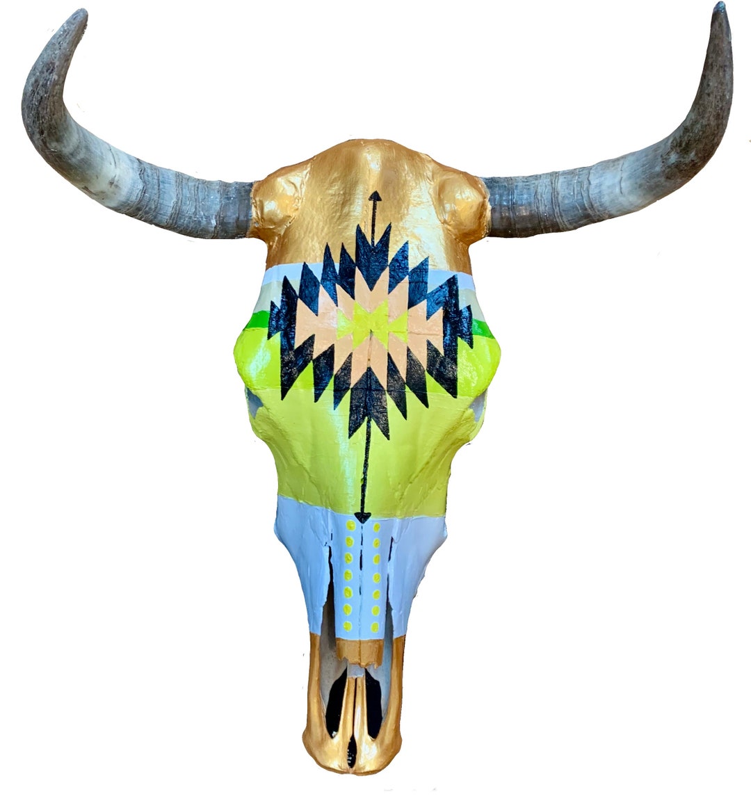 Cow Skull Handmade Western Design Wall Mounted Tribal Skull - Etsy