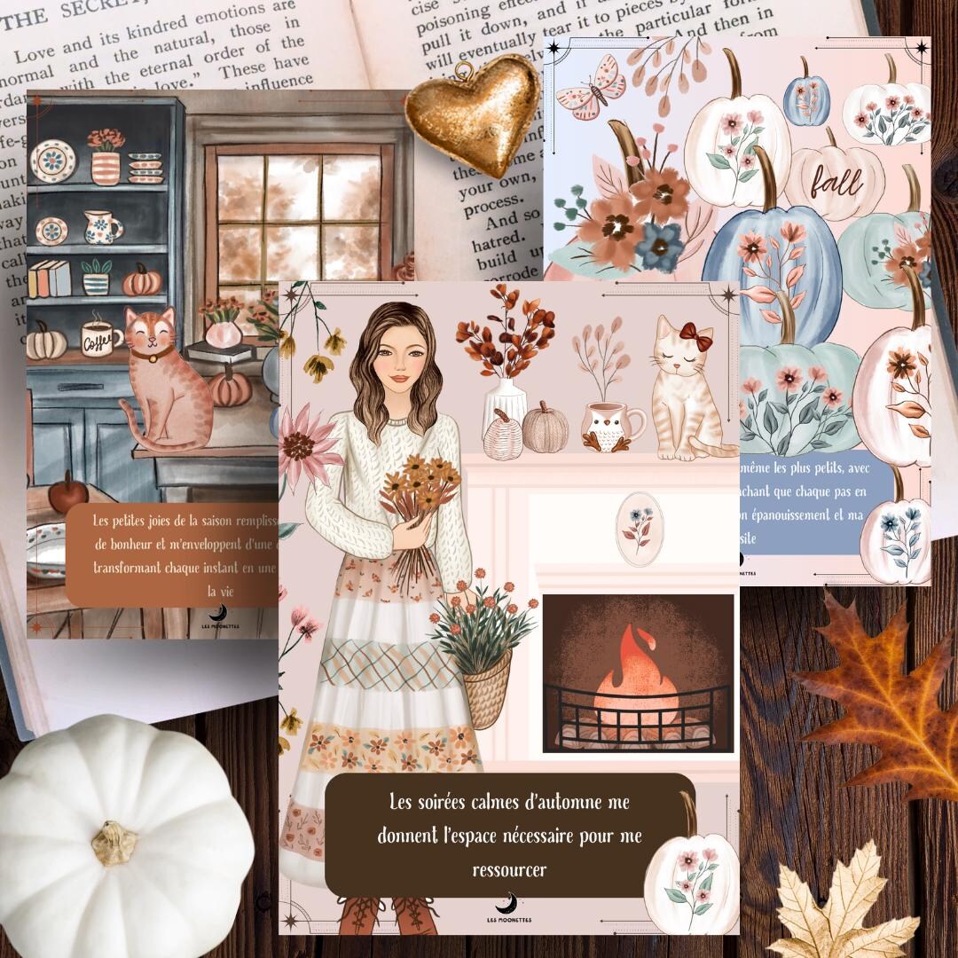 Autumn Positive Affirmation Cards – Autumn Reveries | Set of 32 Cozy ...