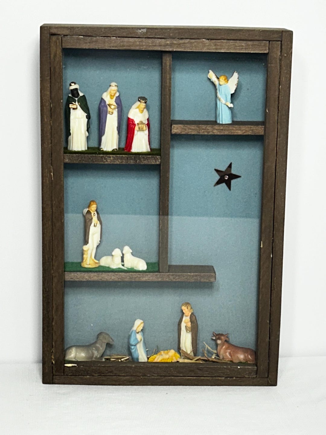 Nativity Scene Wall Hanging Shadow Box Mid Century Modern 13 X 7 X 2 - Etsy