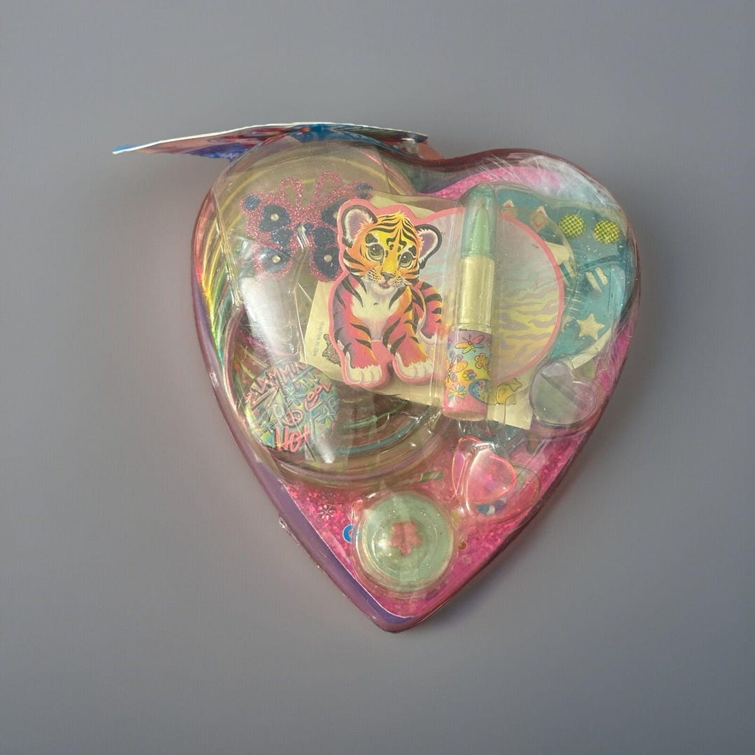 Vintage Lisa Frank Holiday’s Gift Set Bracelets, Hair Clips,stationary ...