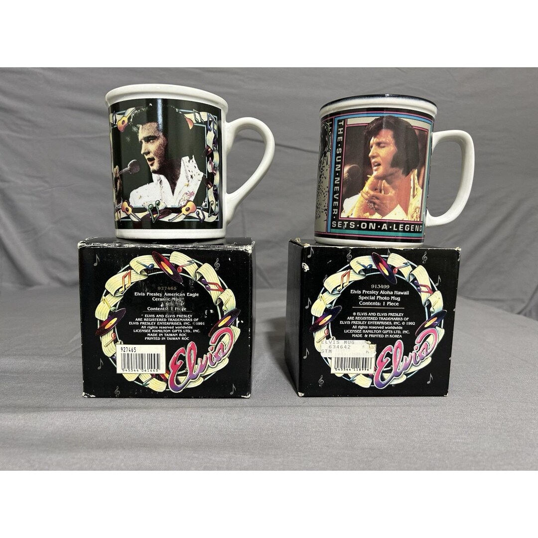 1991-92 Elvis Presley Collectors Mugs Ceramic Coffee/ Tea Cups Elvis ...