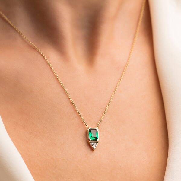 Emerald Necklace - Etsy