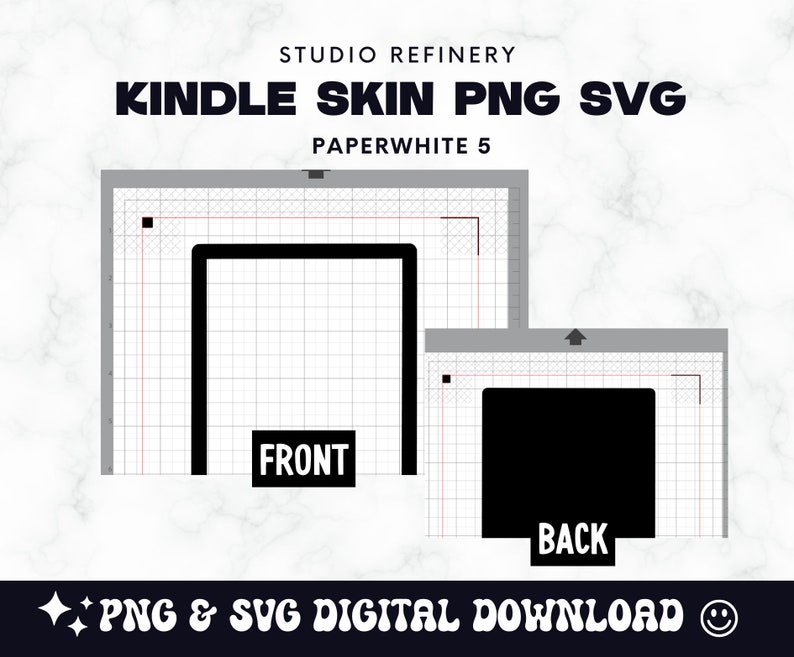 Kindle Paperwhite 5 Skin Template PNG SVG - Etsy