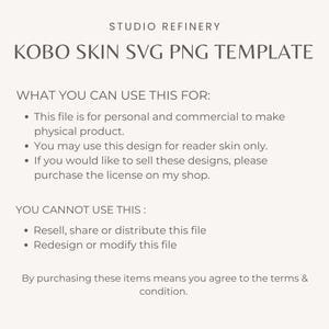 Kobo Clara Colour Skin Cut File Template PNG SVG - Etsy