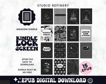 15 Kindle Lock Screens, Ready-made .epub Kindle Paperwhite Lockscreen ...