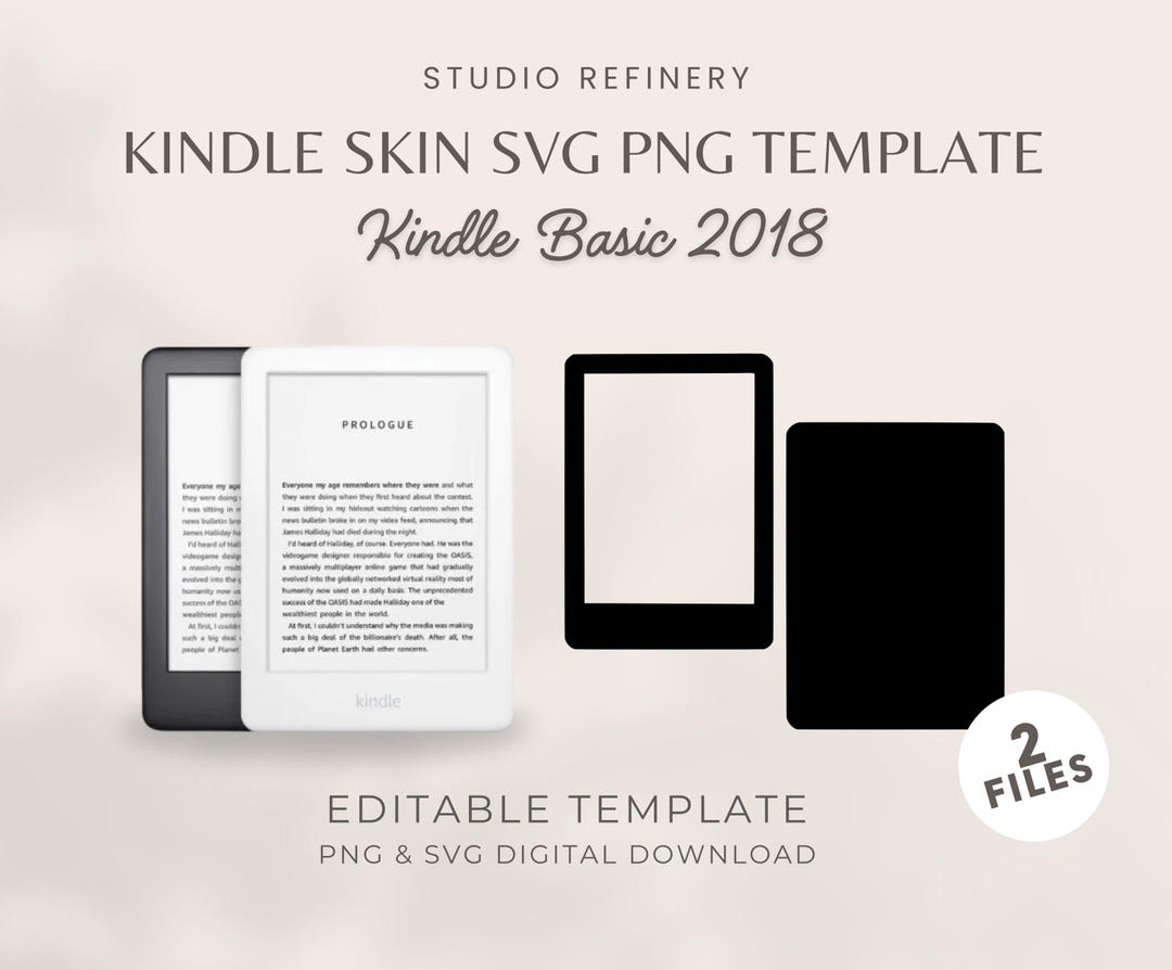 Kindle Basic 2018 Skin Template SVG PNG - Etsy