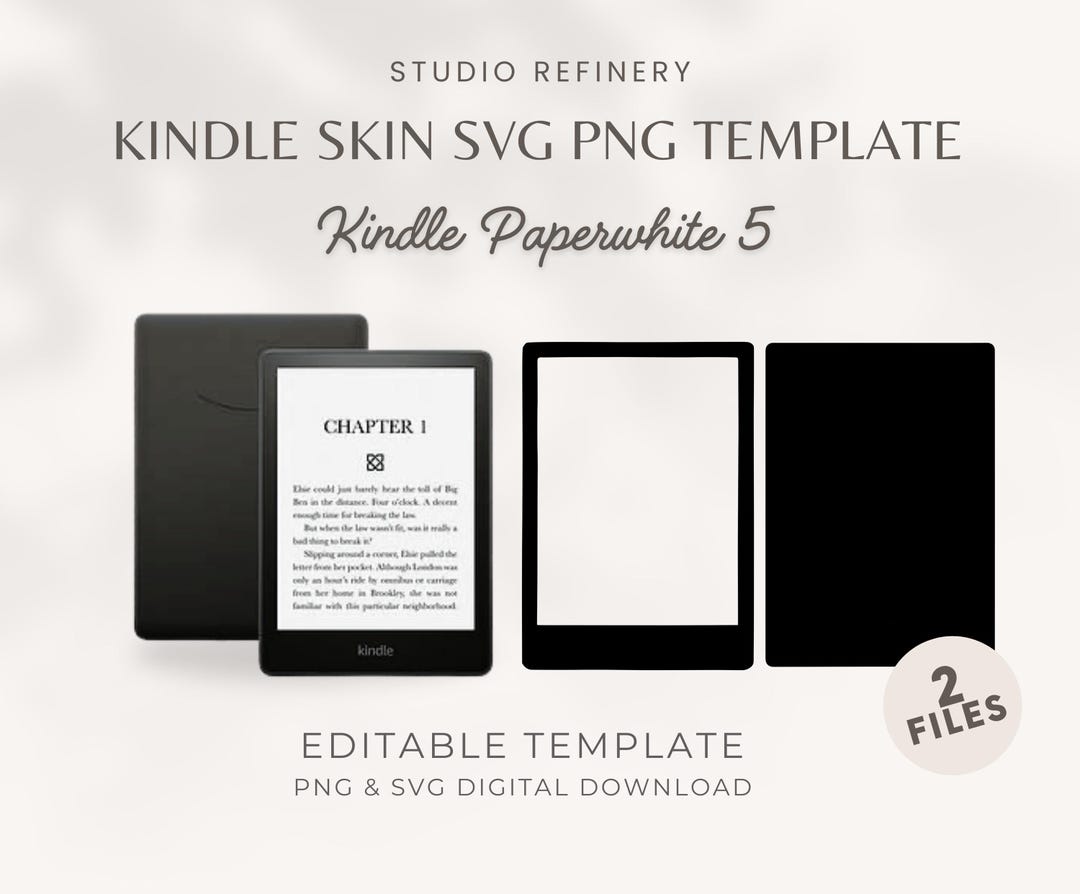 Kindle Paperwhite 5 Skin Template PNG SVG - Etsy